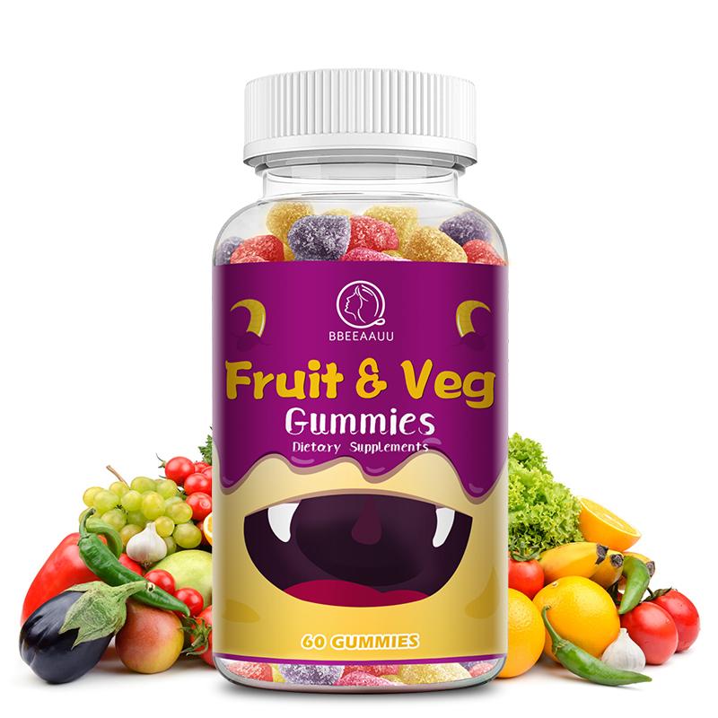 BBEEAAUU Fruit and Vegetable Complex Gummy 24 Fruit and Vegetable Mixe ...